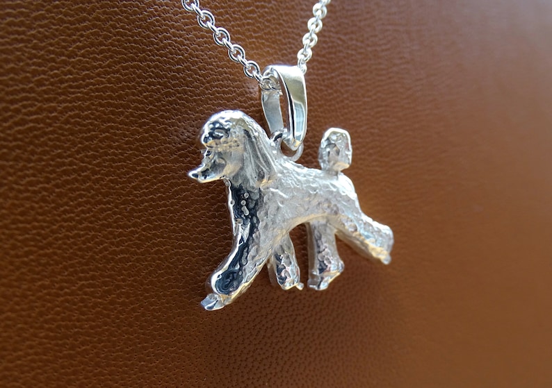 Medium Sterling Silver Poodle Moving Study Pendant - Etsy