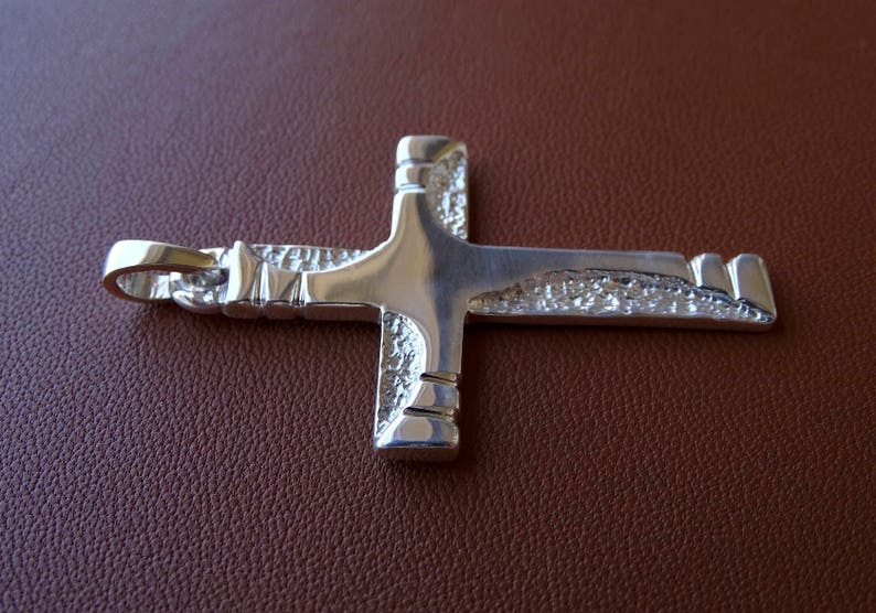 Large Sterling Silver Silver Hand Made Cross - Etsy