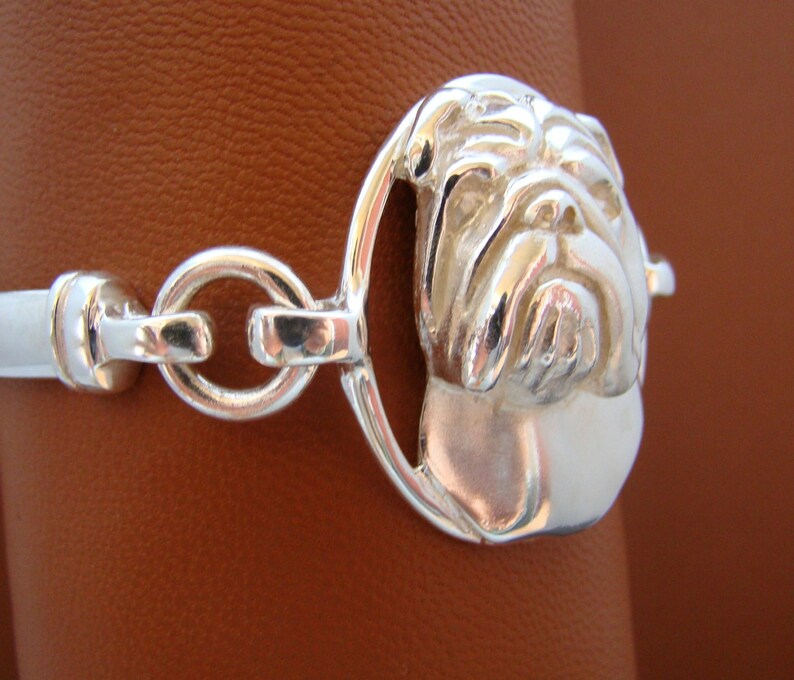 Large Sterling Silver Bulldog/ English Bulldog Head Study - Etsy