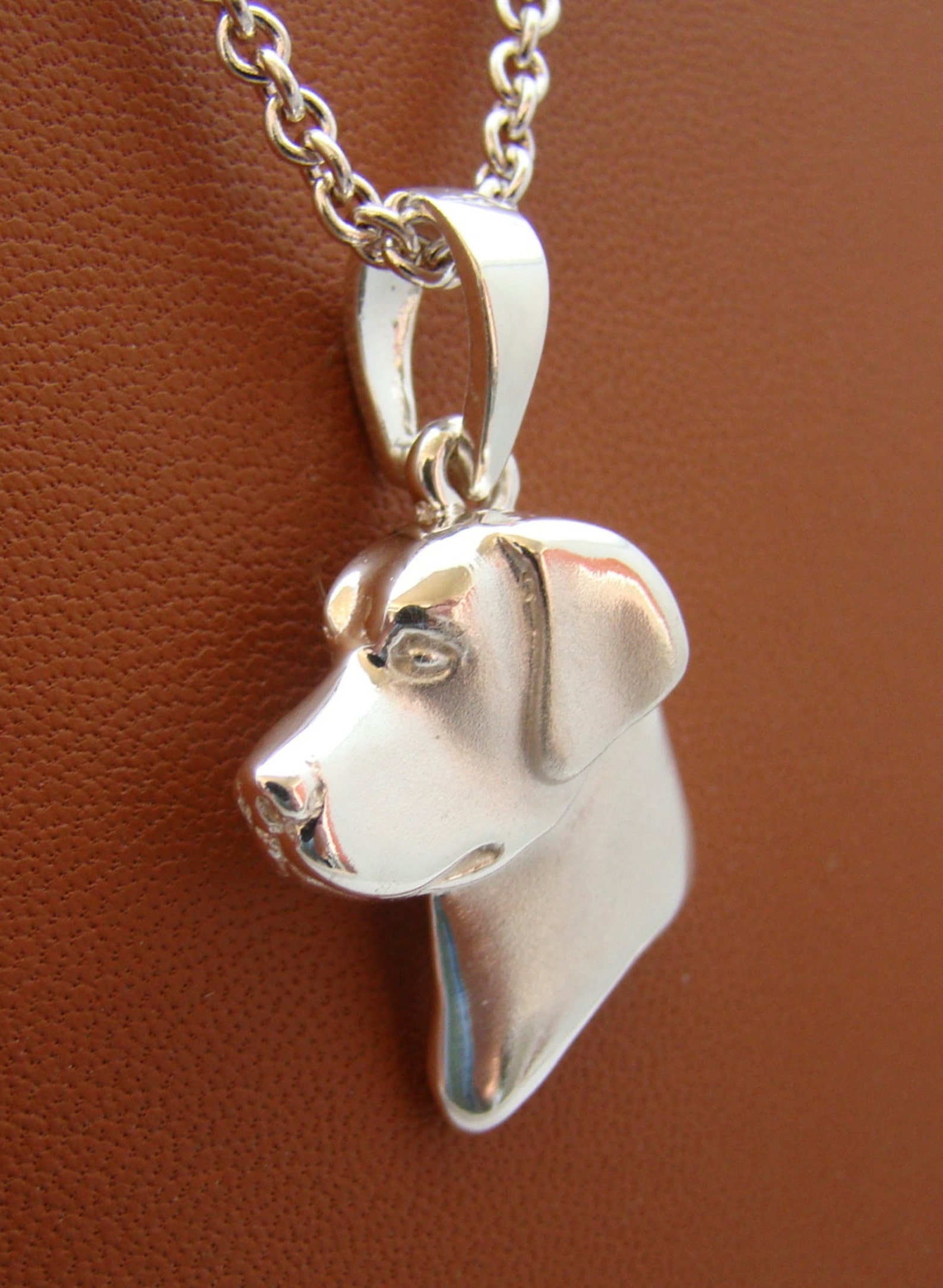 Large Sterling Silver Labrador Retriever Head Study Pendant - Etsy