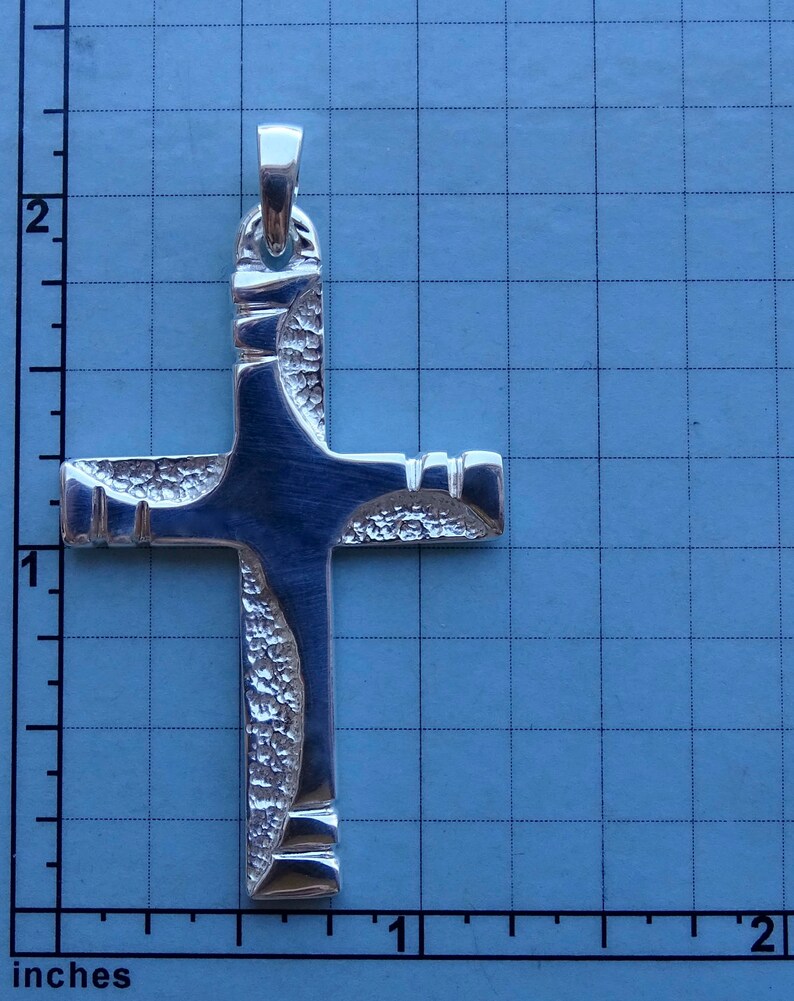 Large Sterling Silver Silver Hand Made Cross - Etsy