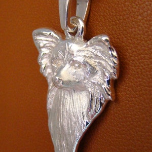 Sterling Silver Papillon Head Study Pendant - Etsy
