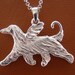 Large Sterling Silver English Setter Standing Study Pendant - Etsy