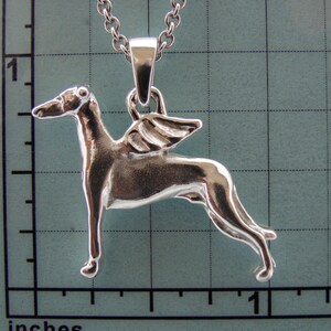Sterling Silver Whippet Angel Pendant - Etsy