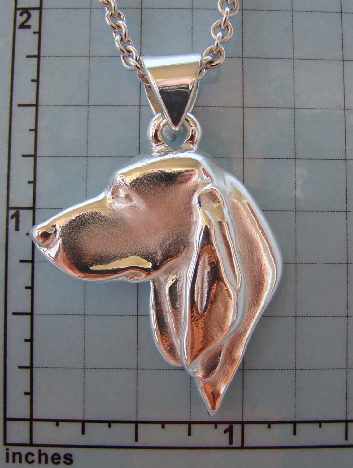 Large Sterling Silver Black and Tan Coonhound Head Study - Etsy