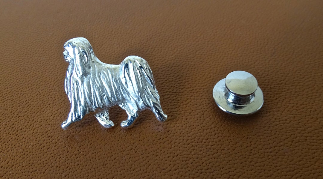 Small Sterling Silver Japanese Chin Moving Study Lapel Pin - Etsy