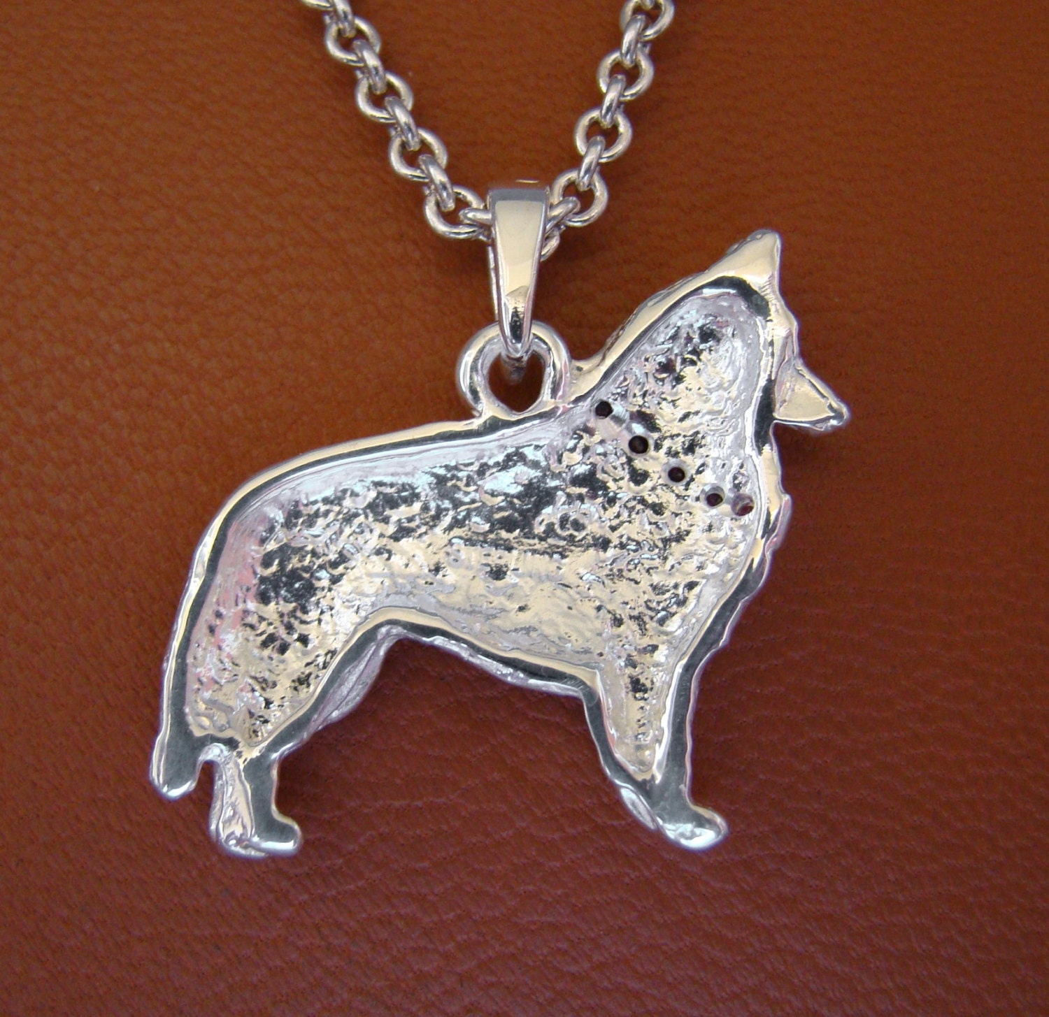 Large Sterling Silver Belgian Tervuren / Belgian Sheepdog - Etsy