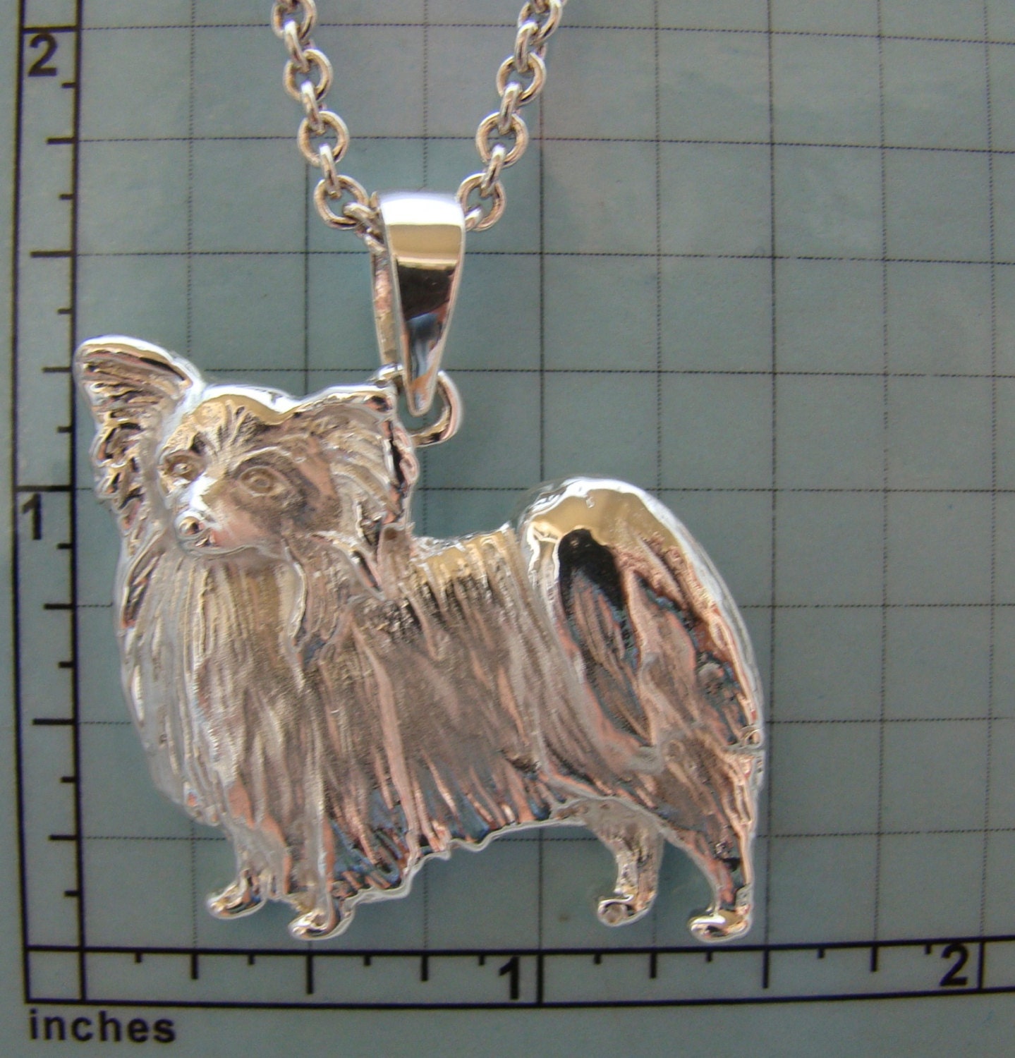 Large Sterling Silver Papillon Standing Study Pendant - Etsy