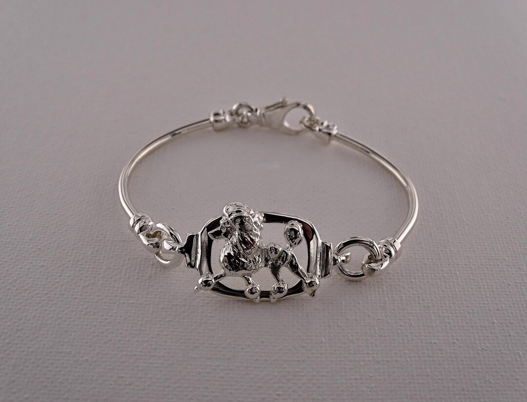 Small Sterling Silver Poodle Bracelet - Etsy