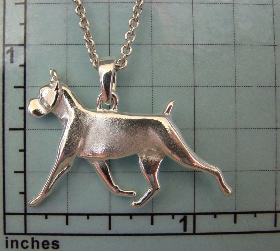 Small Sterling Silver Boxer Moving Study Pendant | Etsy