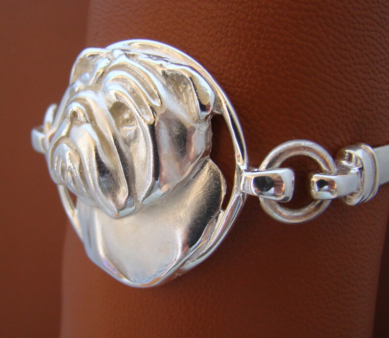 Large Sterling Silver Bulldog/ English Bulldog Head Study - Etsy