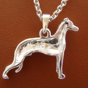 Large Sterling Silver Whippet Standing Study Pendant - Etsy