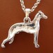 Large Sterling Silver Whippet Standing Study Pendant - Etsy