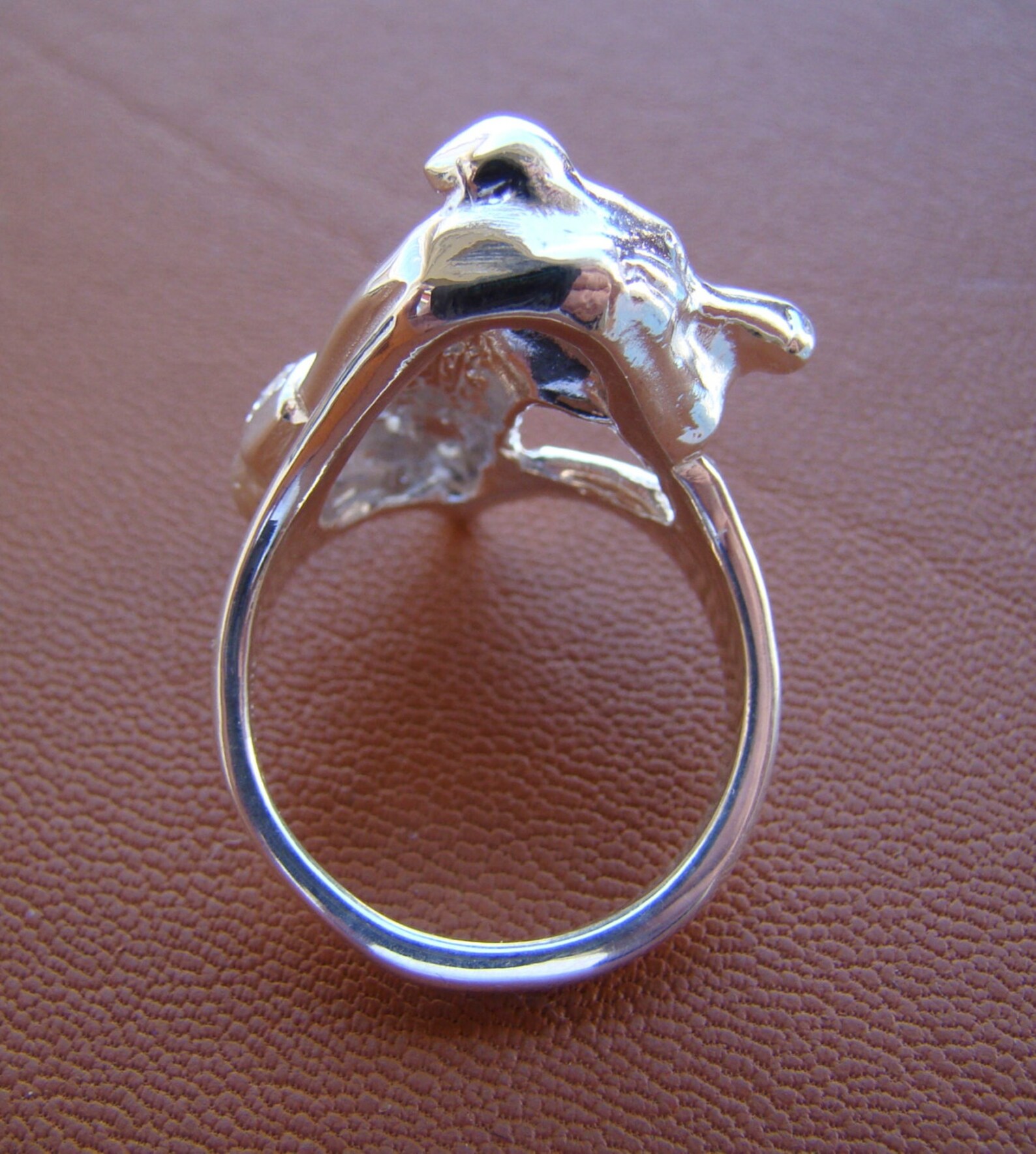 Sterling Silver Greyhound Head Study Ring With A CZ Collar | Etsy