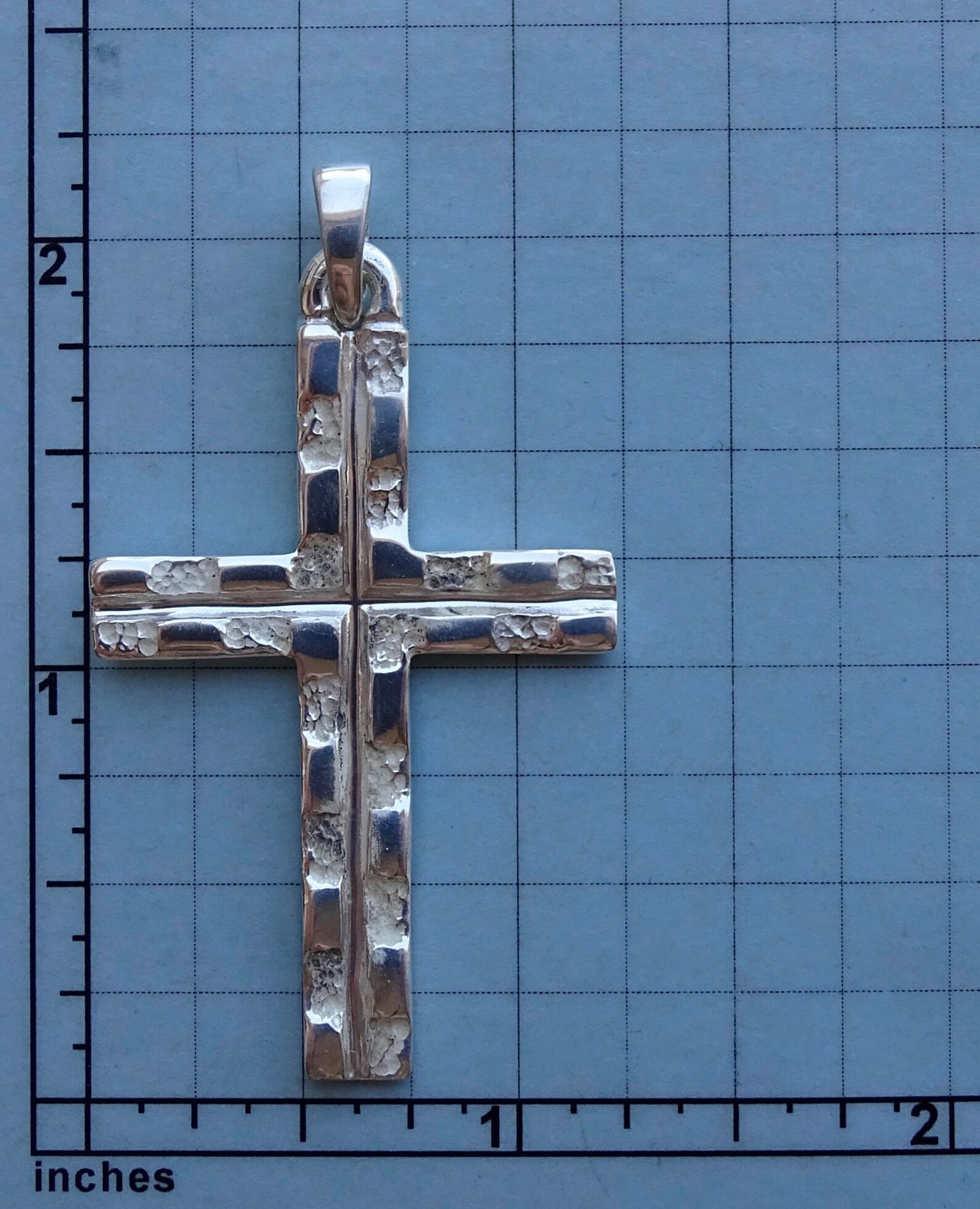 Large Sterling Silver Silver Hand Made Cross - Etsy