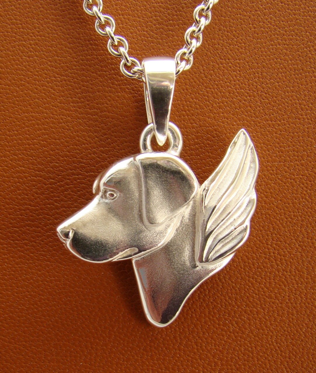 Large Sterling Silver Labrador Retriever Angel Pendant - Etsy