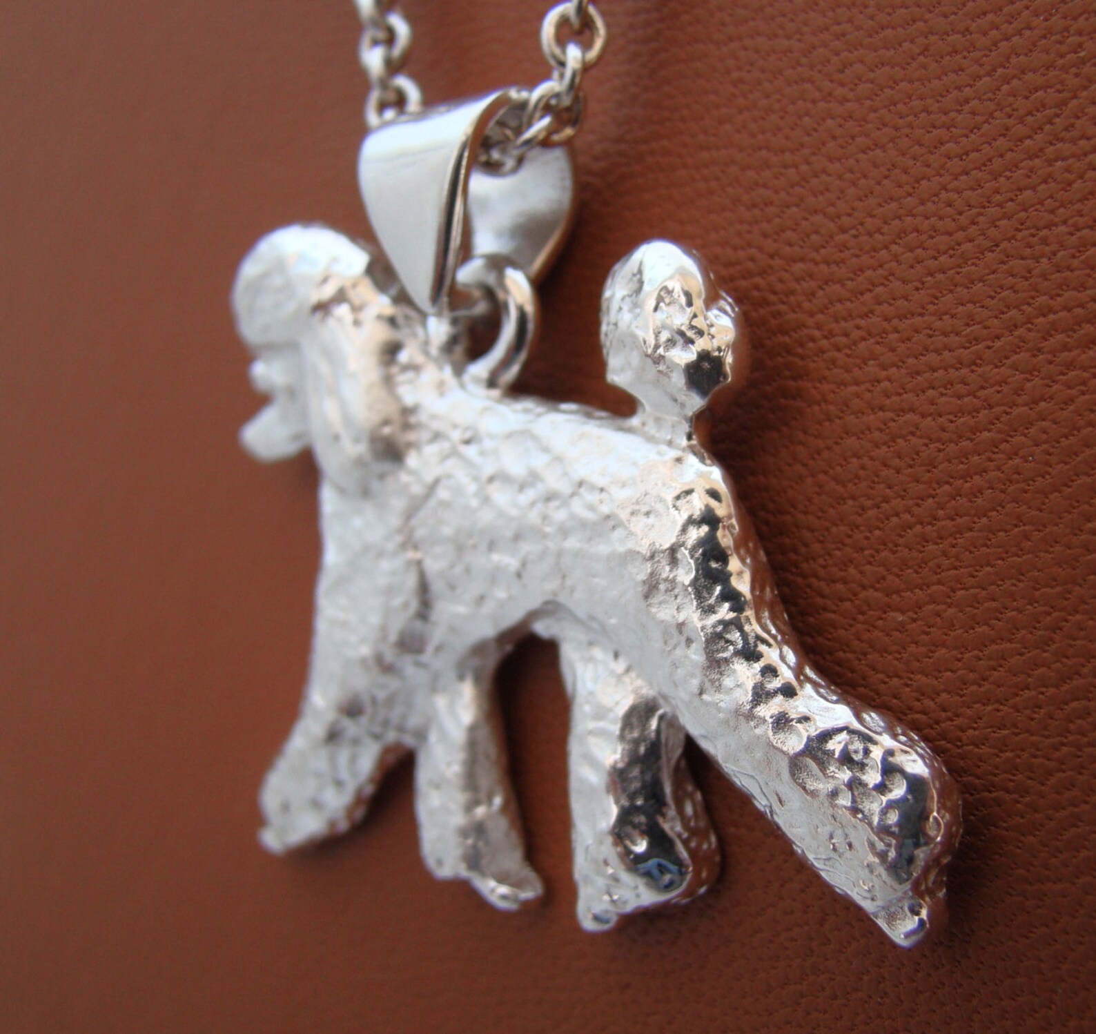 Large Sterling Silver Poodle Moving Study Pendant - Etsy