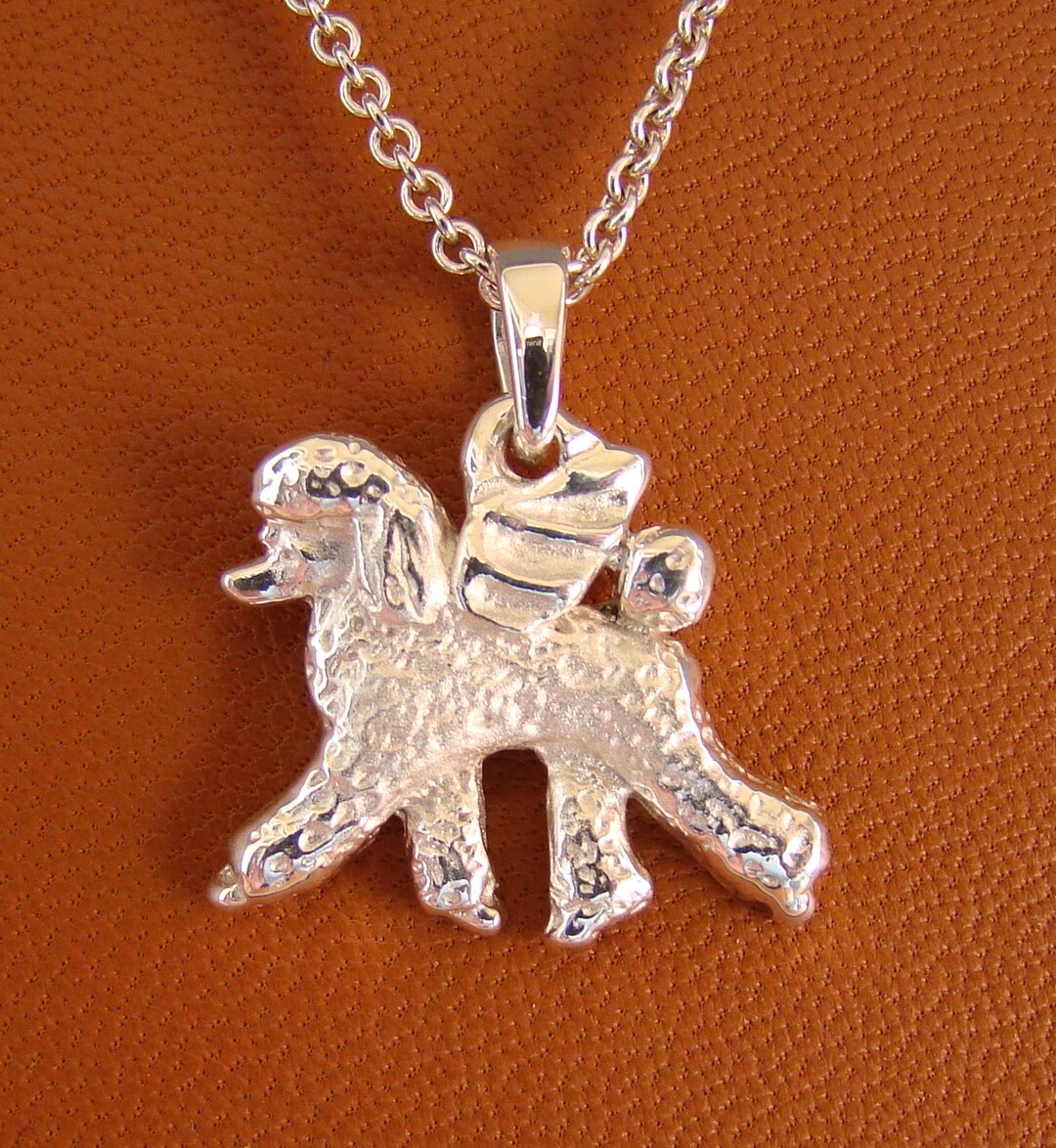 Small Sterling Silver Poodle Angel Pendant - Etsy
