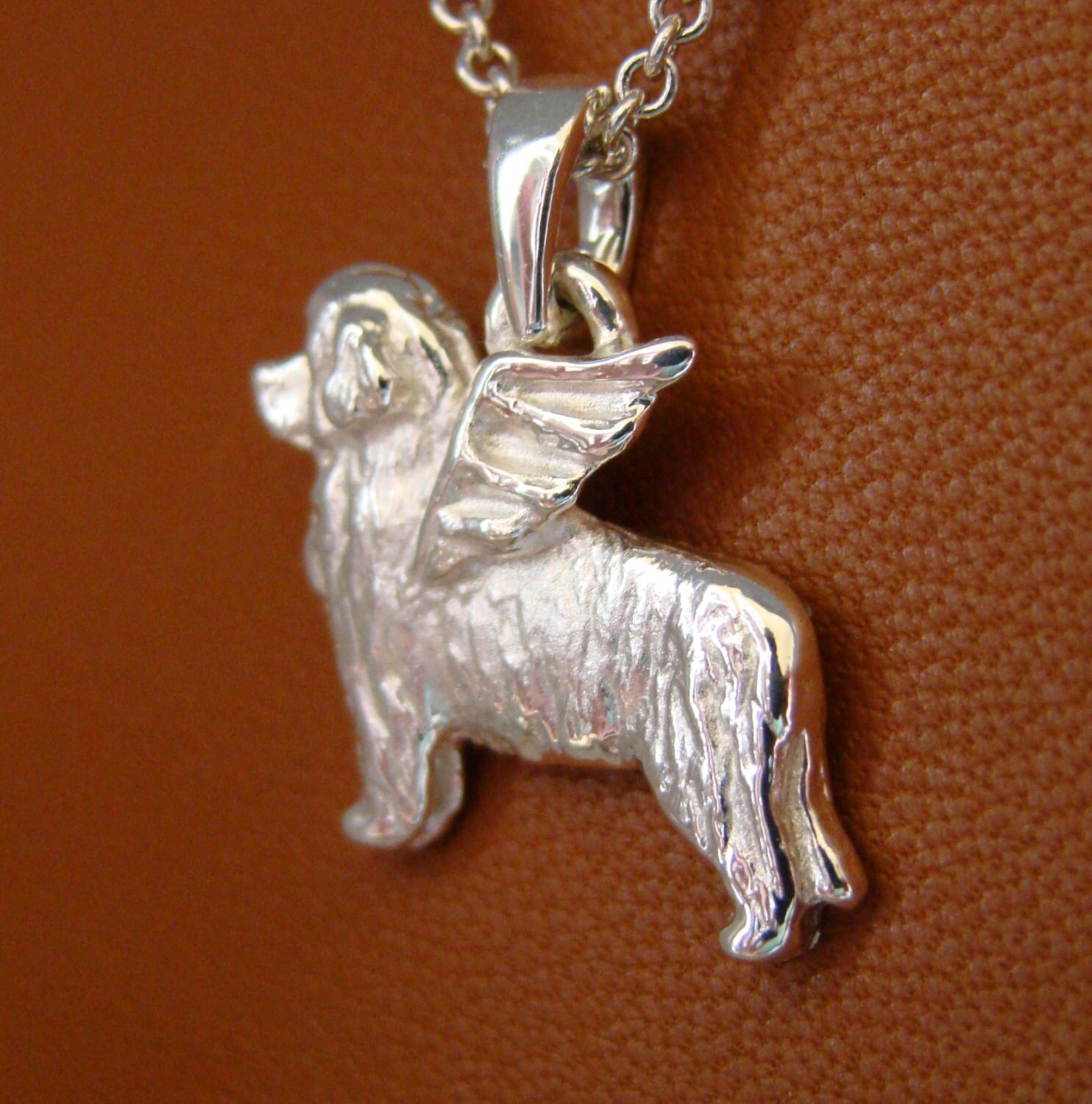Small Sterling Silver Newfoundland Angel Pendant - Etsy