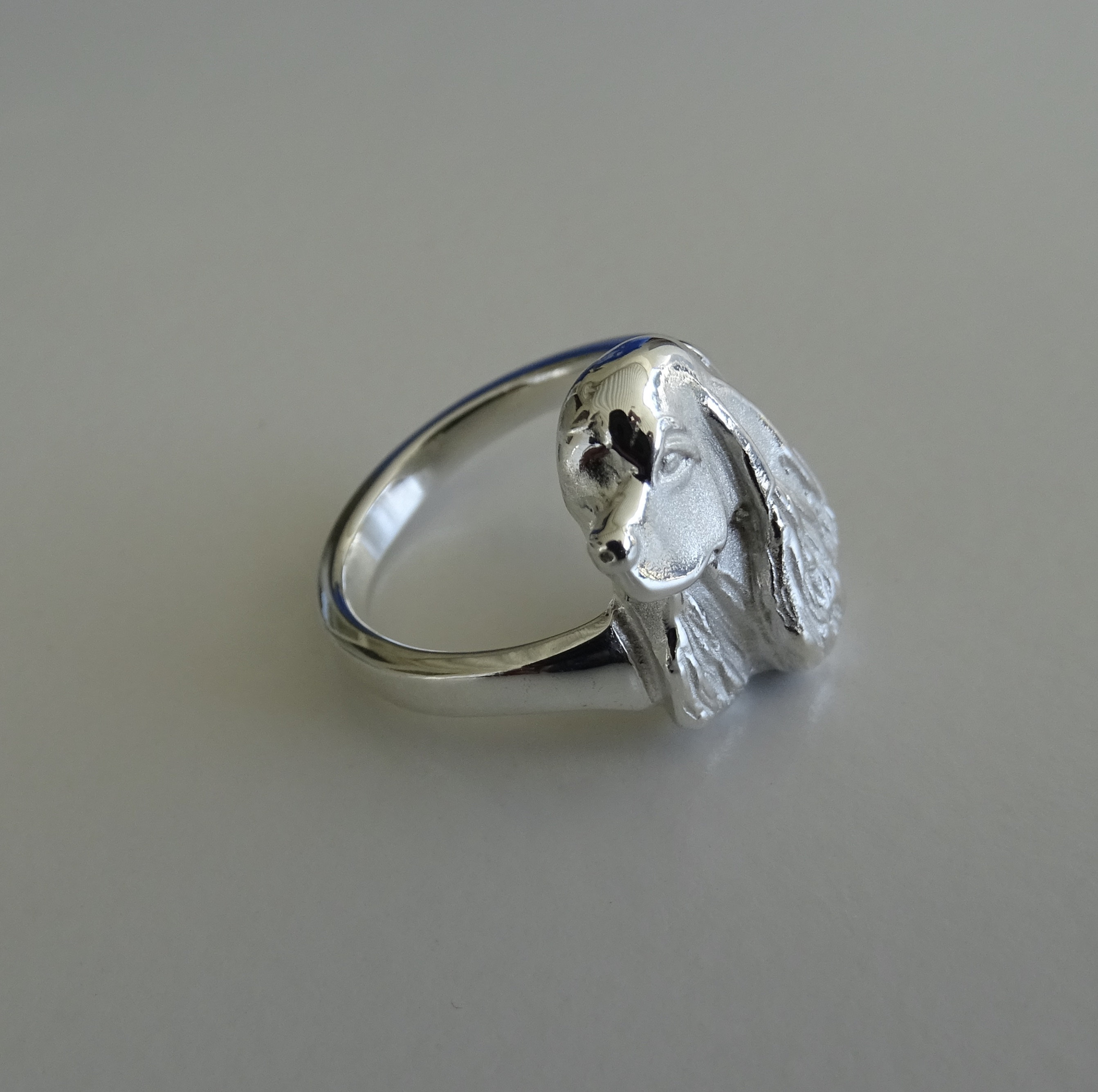 Sterling Silver Cocker Spaniel Head Study Ring | Etsy