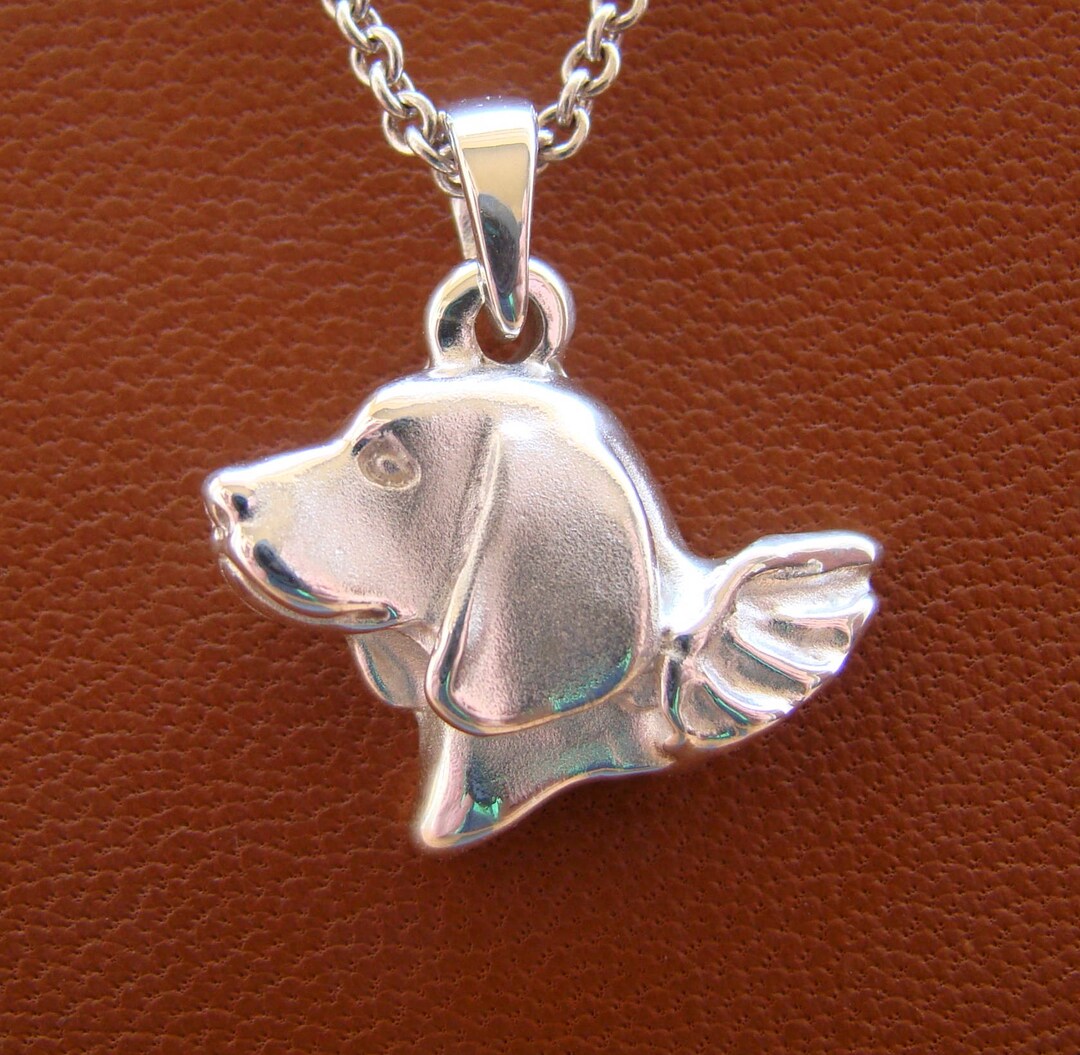 Small Sterling Silver Beagle Angel Pendant - Etsy