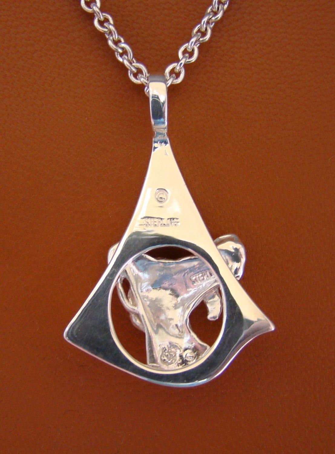 Sterling Silver Chinese Crested Head Study on A Contemporary Free Form ...