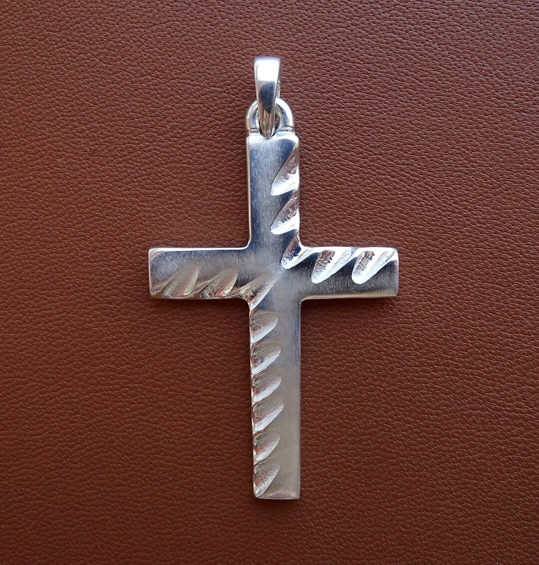 Large Sterling Silver Silver Hand Made Cross - Etsy