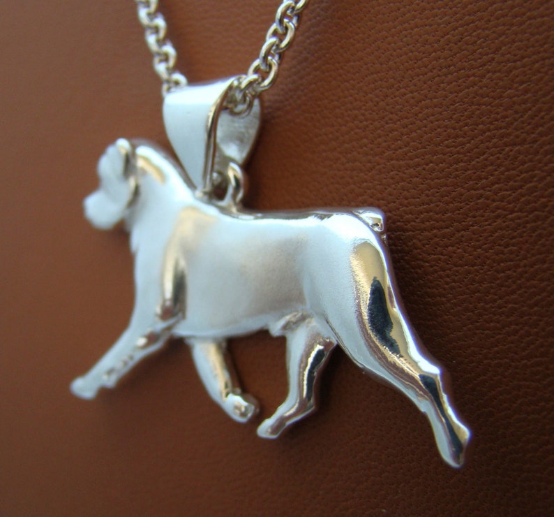 Large Sterling Silver Rottweiler Moving Study Pendant - Etsy