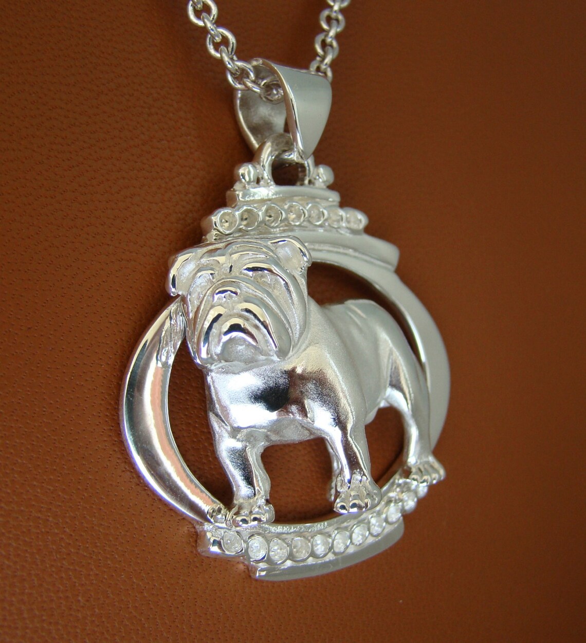 Large Sterling Silver Bulldog / English Bulldog Standing Study - Etsy