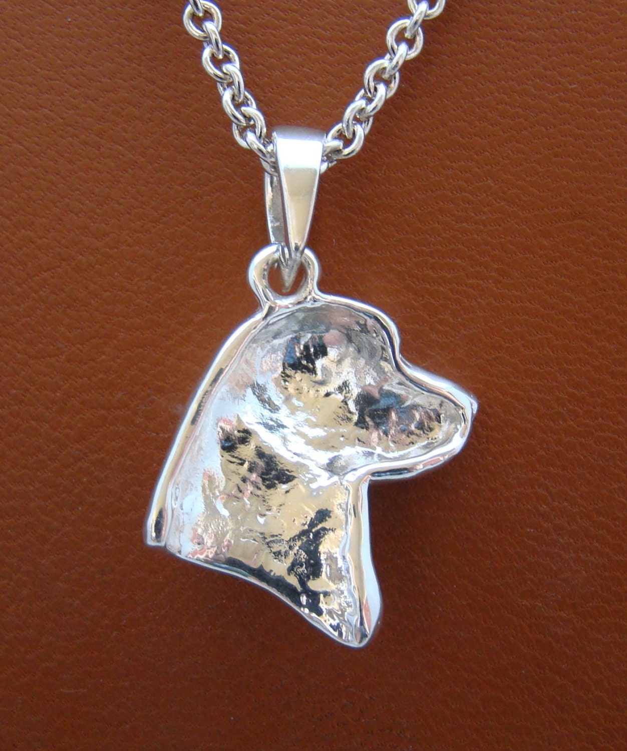 Large Sterling Silver Labrador Retriever Head Study Pendant | Etsy