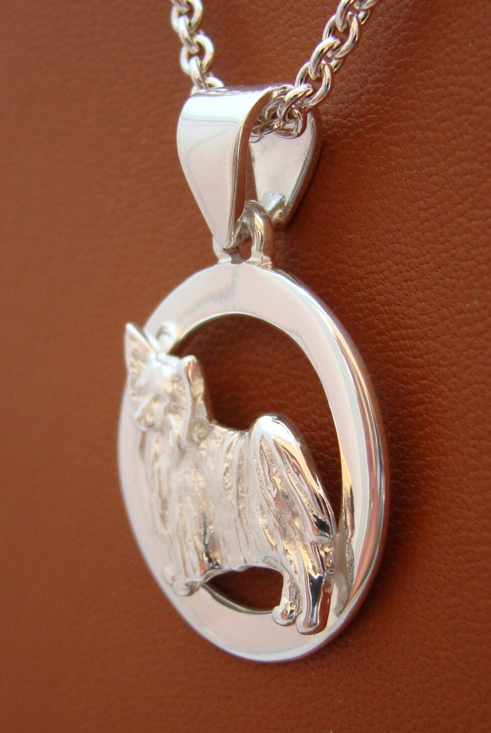 Small Sterling Silver Papillon Standing Study on A Wide Circle Frame ...