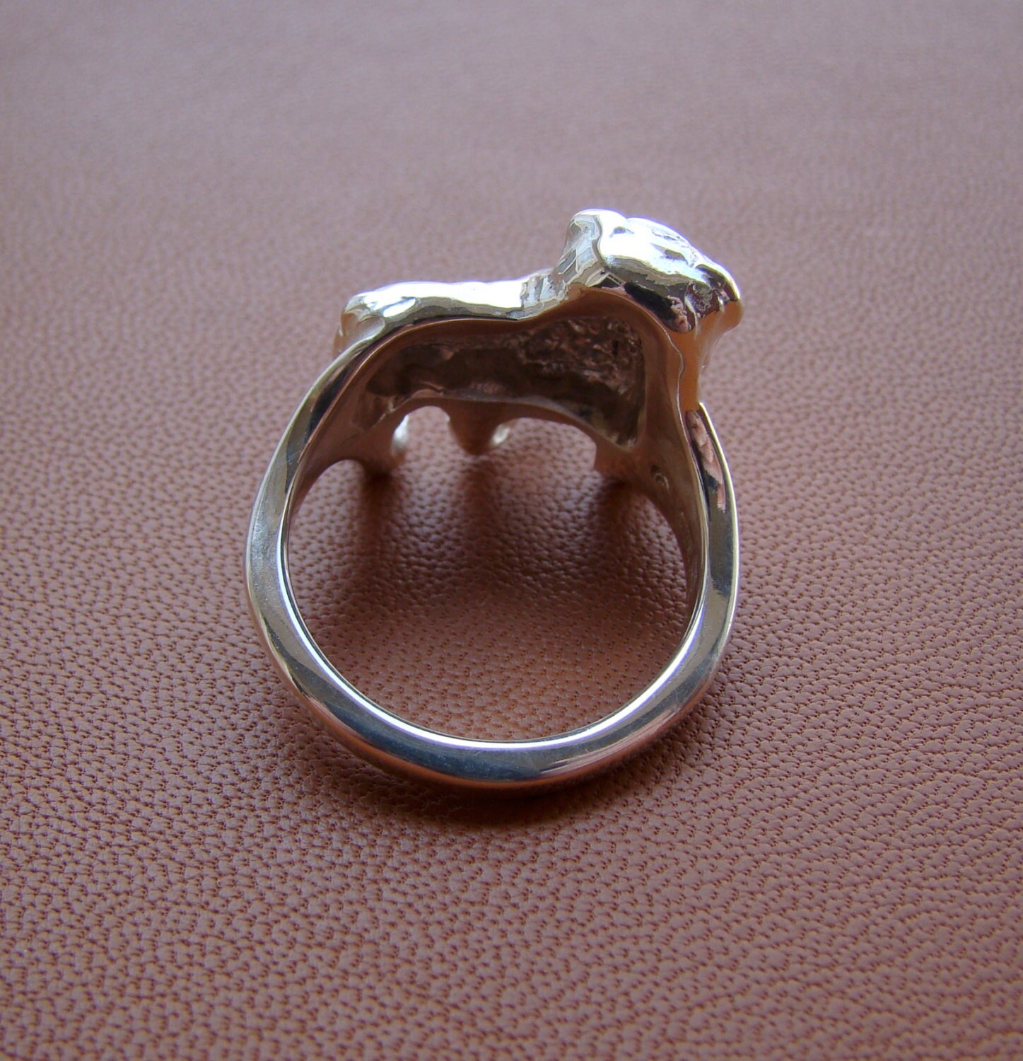 Sterling Silver Bulldog / English Bulldog Standing Study Ring | Etsy