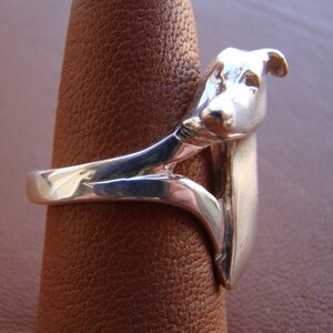 Sterling Silver Greyhound Head Study Ring - Etsy