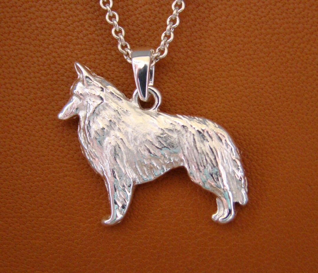 Small Sterling Silver Belgian Tervuren / Belgian Sheepdog Standing ...