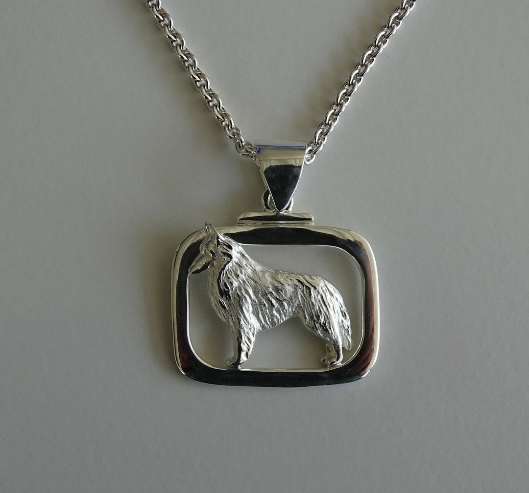 Small Sterling Silver Belgian Tervuren / Belgian Sheepdog Standing ...