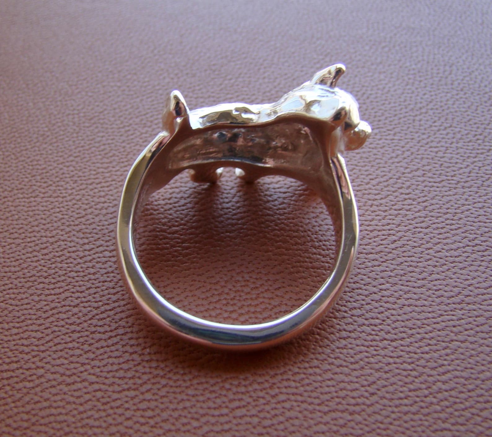 Sterling Silver Norwich Terrier Moving Study Ring - Etsy