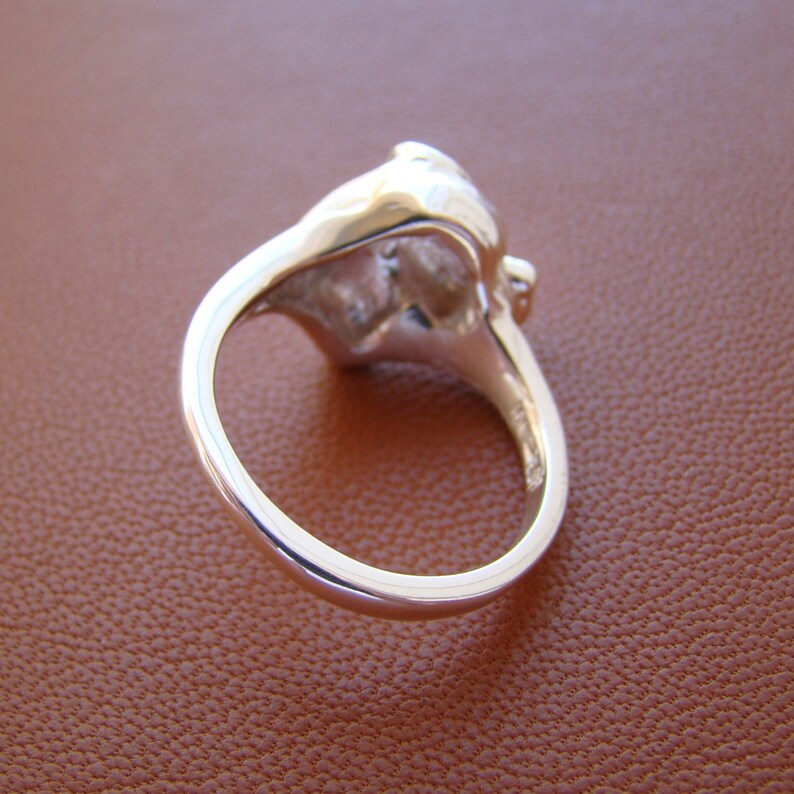 Small Sterling Silver Boxer Head Study Ring | Etsy