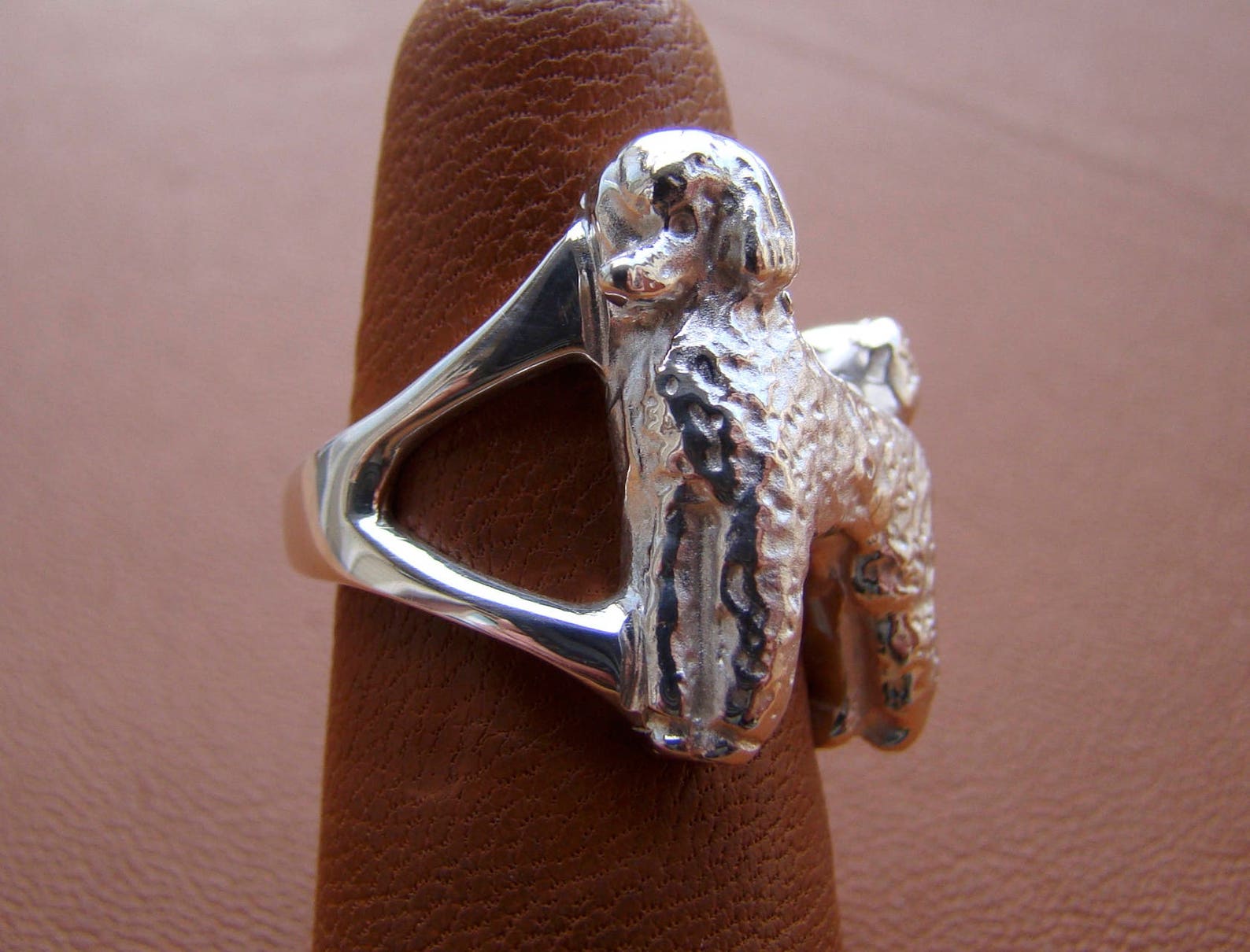 Sterling Silver Poodle Standing Study Ring - Etsy