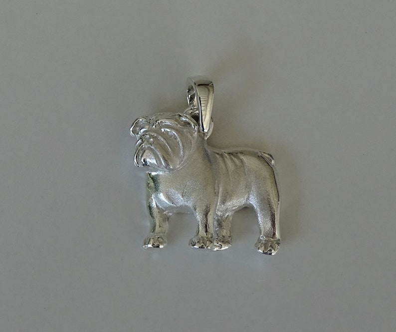 Small Sterling Silver Bulldog / English Bulldog Standing | Etsy