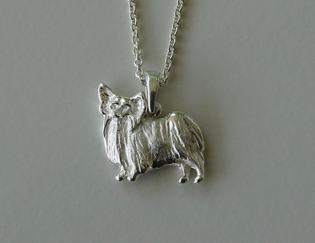 Small Sterling Silver Papillon Pendant - Etsy