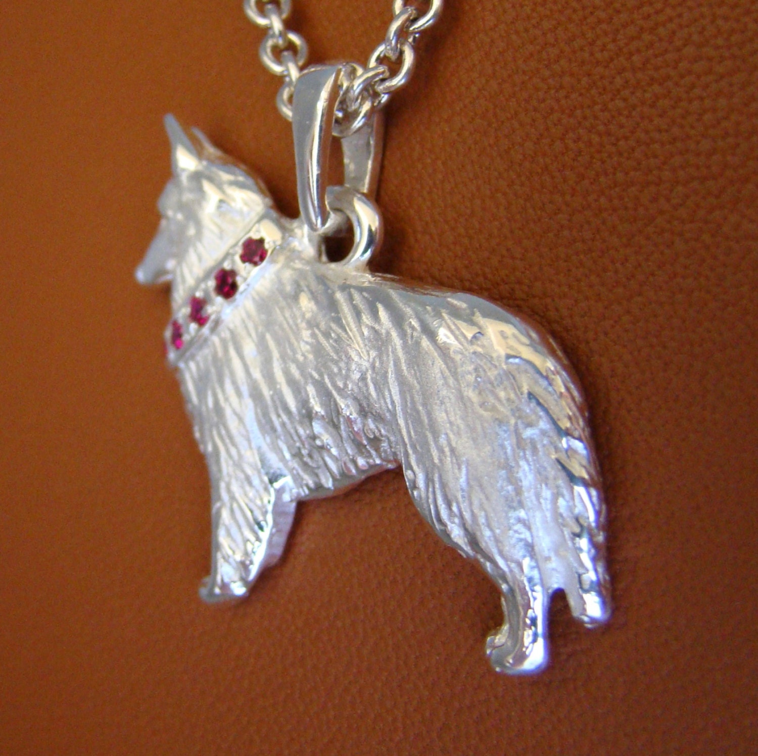 Large Sterling Silver Belgian Tervuren / Belgian Sheepdog - Etsy