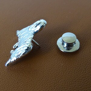 Small Sterling Silver Japanese Chin Moving Study Lapel Pin - Etsy