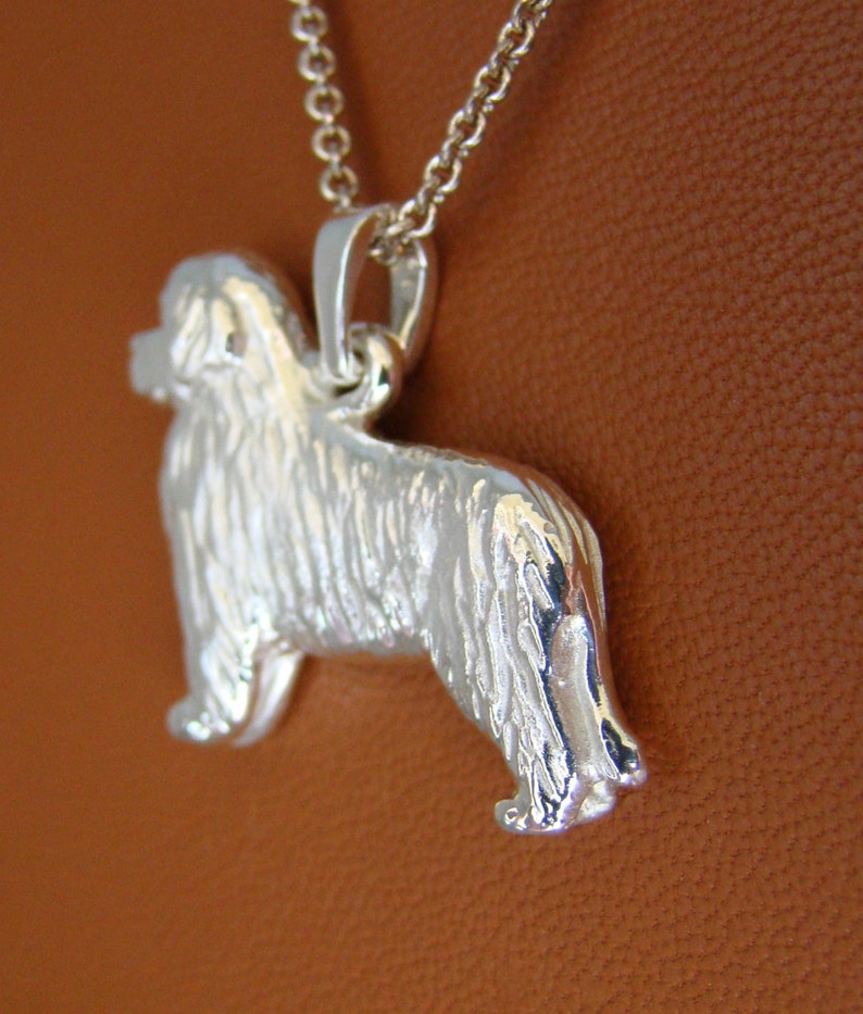 Small Sterling Silver Newfoundland Standing Study Pendant - Etsy