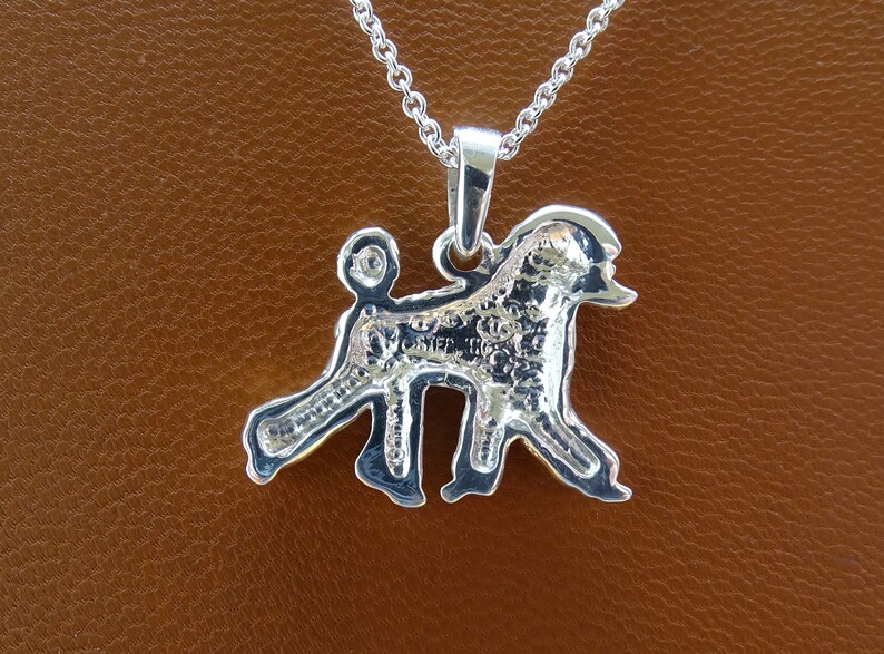 Medium Sterling Silver Poodle Moving Study Pendant - Etsy