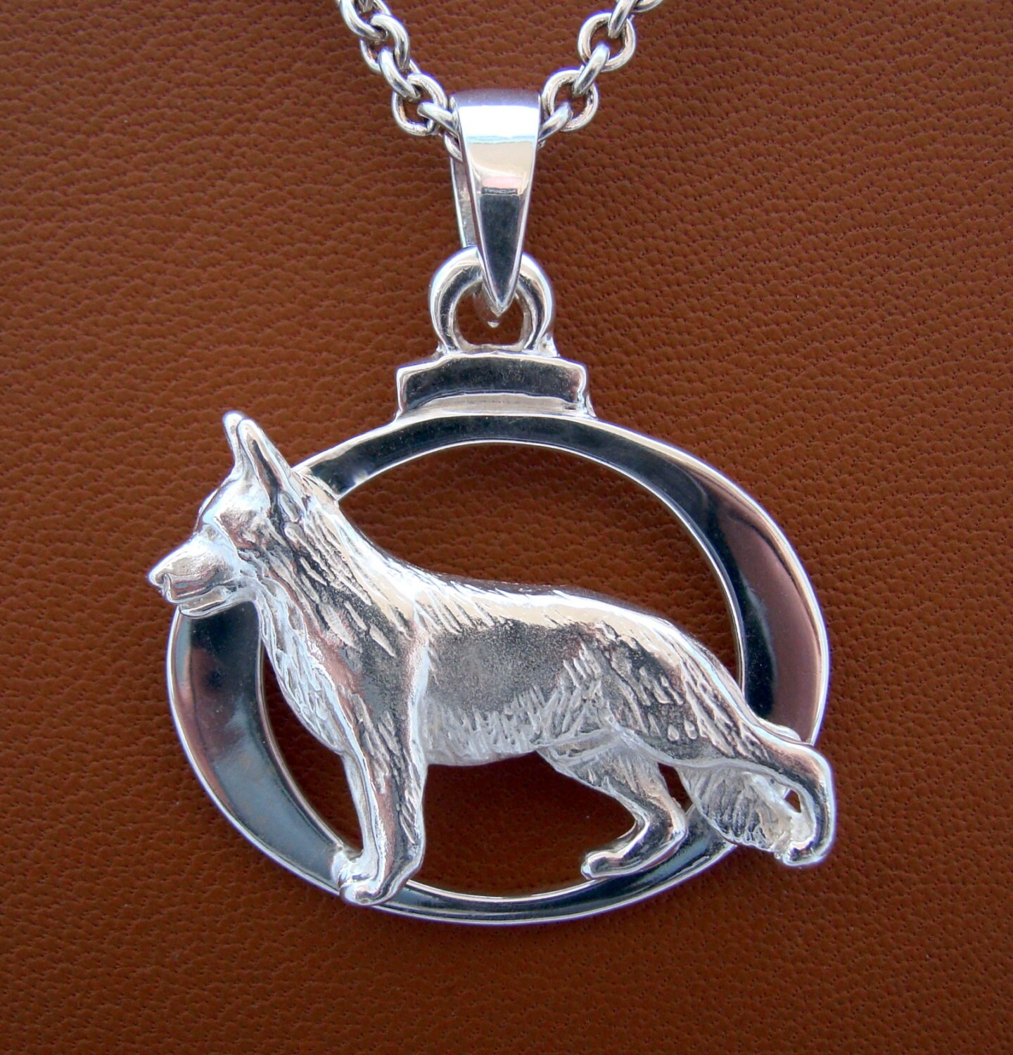 Large Sterling Silver German Shepherd Dog Standing Study on A | Etsy