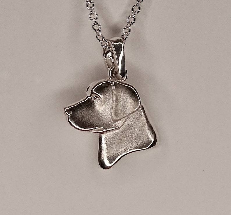 Small Sterling Silver Labrador Retriever Head Study Pendant - Etsy