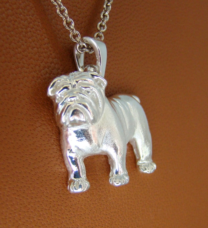Small Sterling Silver Bulldog / English Bulldog Standing | Etsy