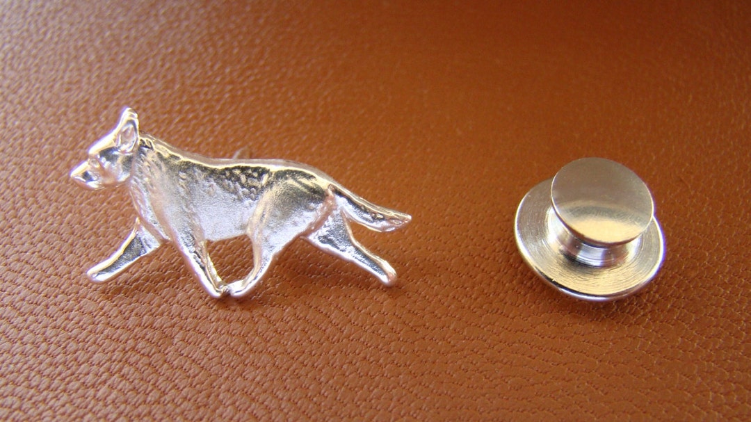 Small Sterling Silver Australian Cattle Dog Lapel Pin - Etsy