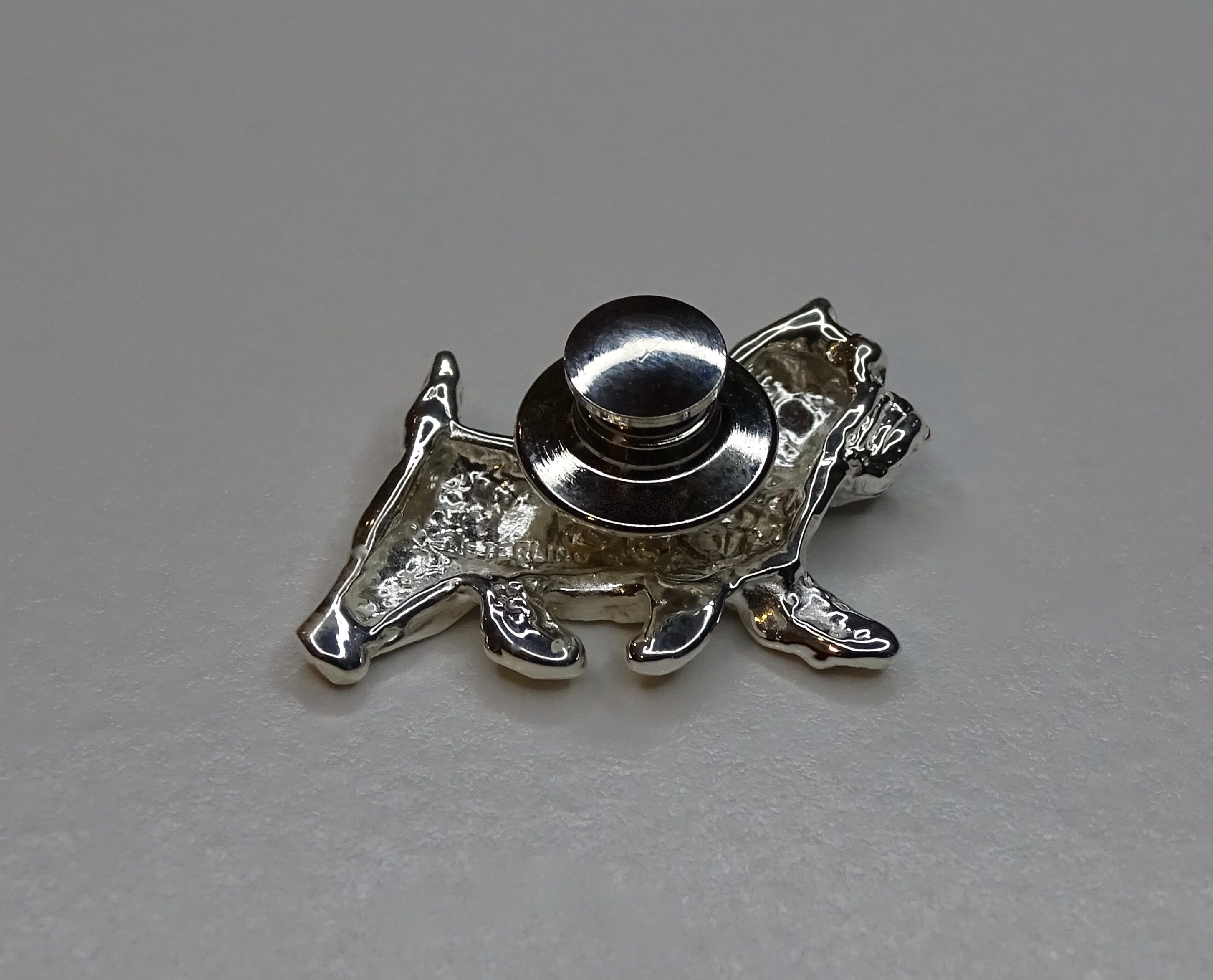 Small Sterling Silver Cairn Terrier Moving Study Lapel Pin | Etsy