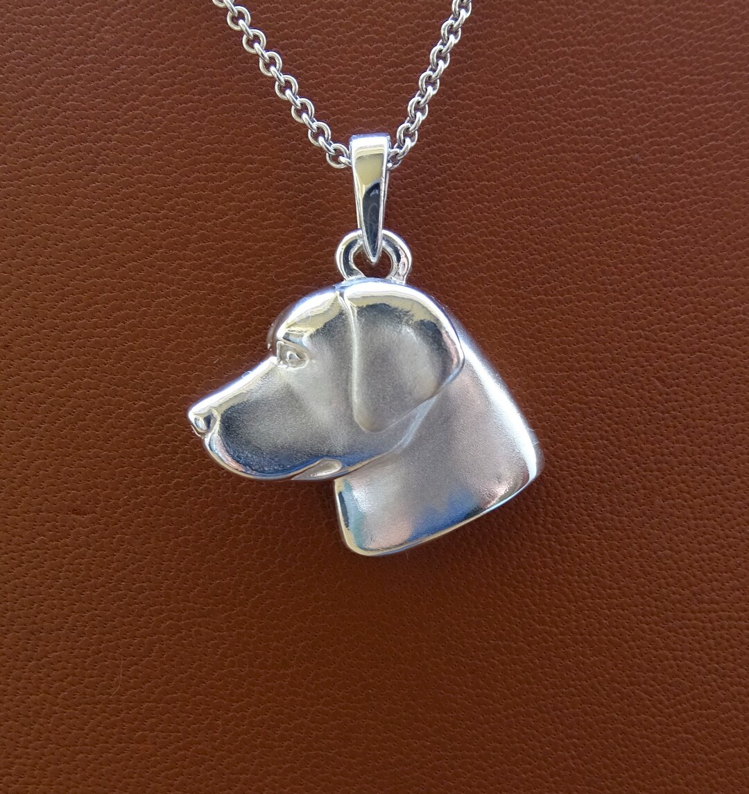 Large Sterling Silver Labrador Retriever Head Study Pendant - Etsy